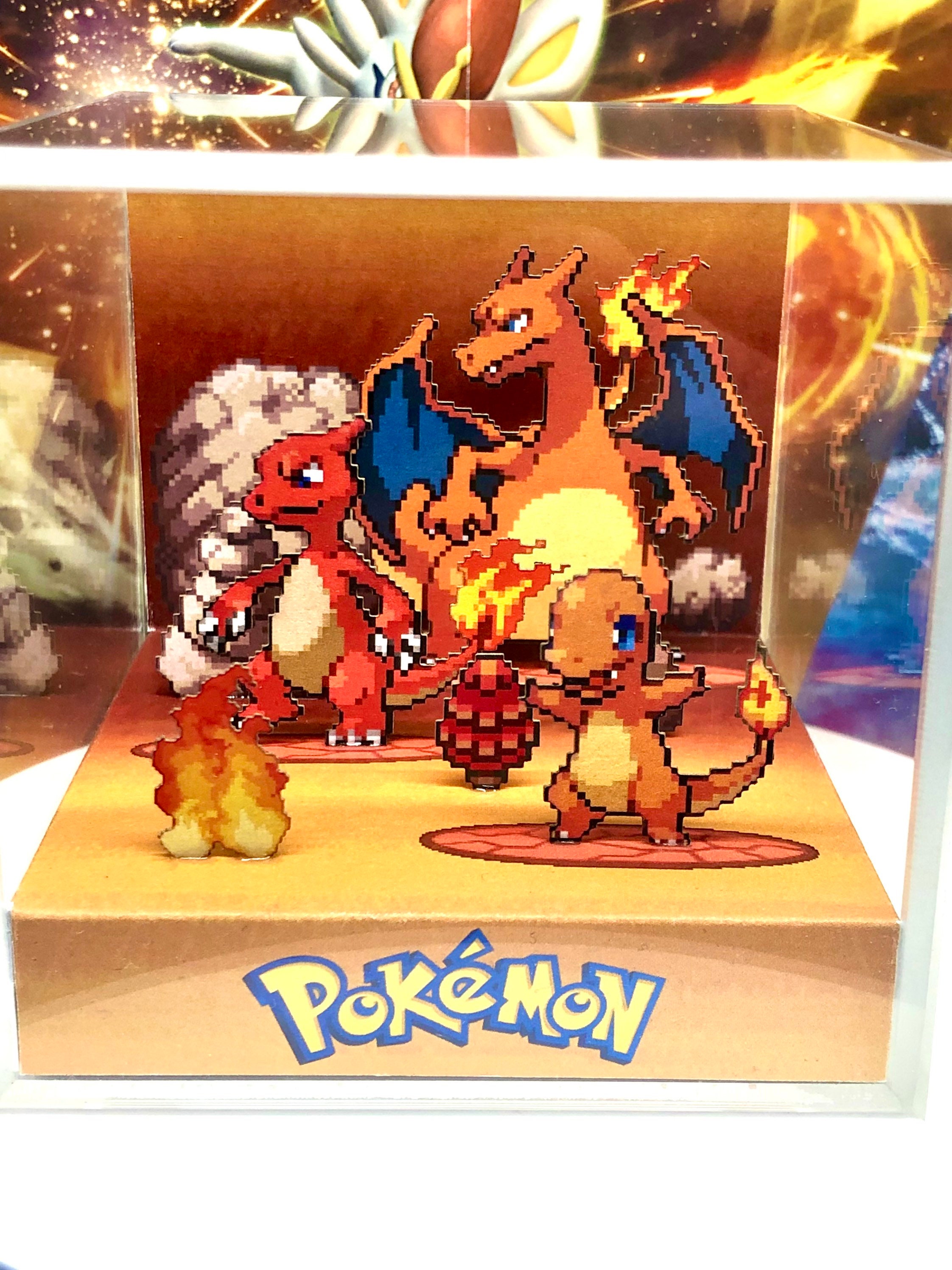 Charmander Charmeleon Charizard Plexi Cube Terrarium - Etsy