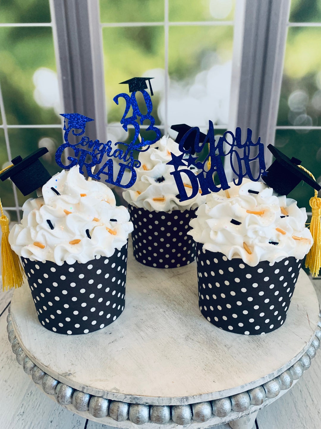 Graduation Faux Cupcakes Graduation Gifts College Graduation Tiered ...