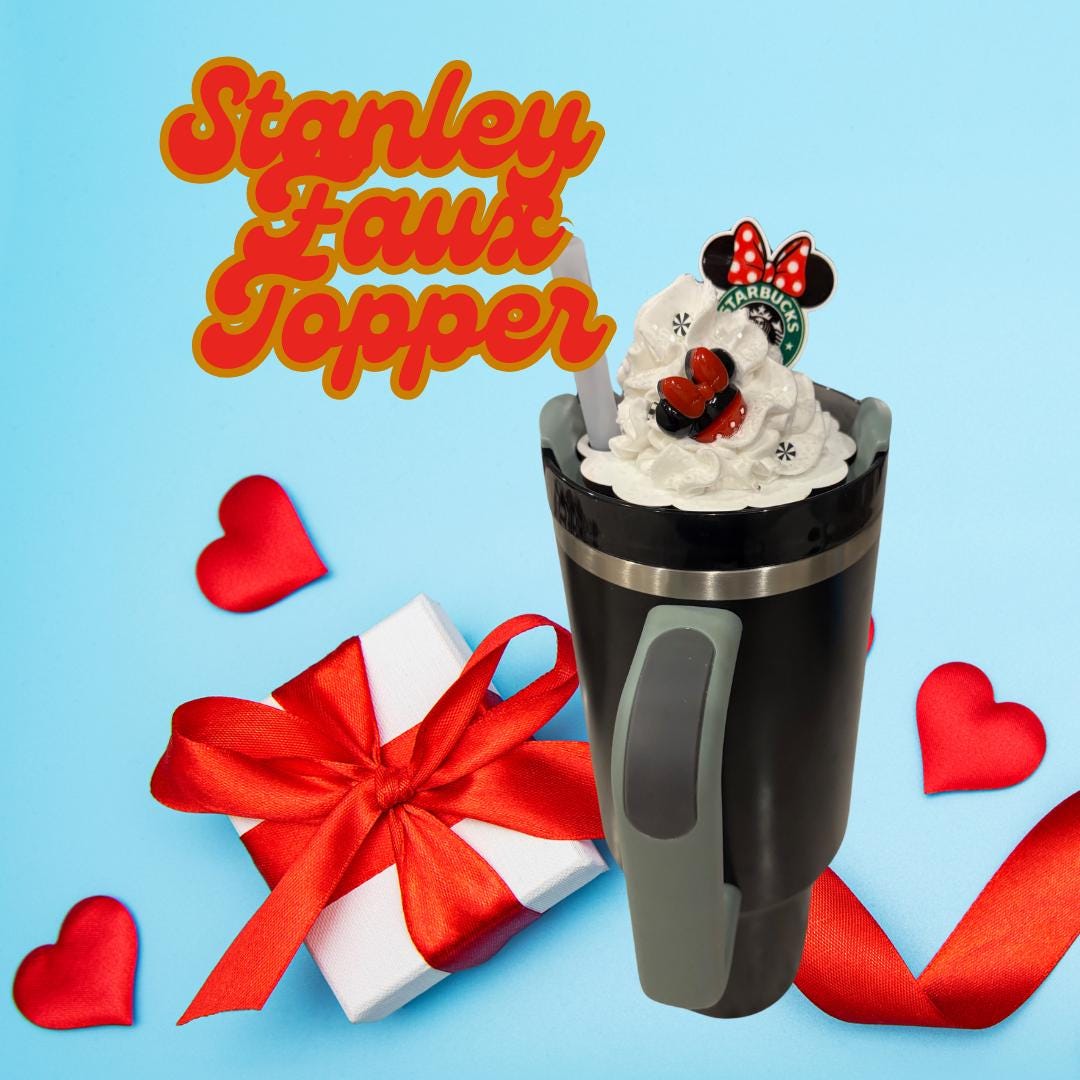 Faux Tumbler Topper- Minnie Mouse- Stanley Tumbler Accessories - Etsy