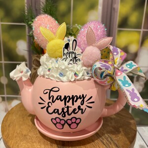 Easter Faux Ceramic Teapot-easter Decor Bunnies - Etsy