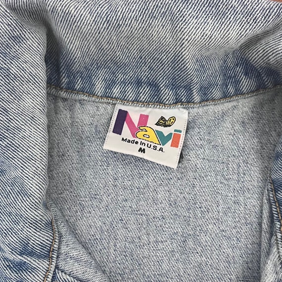 Vintage (c. 1980s) NAVI Distressed Cropped Denim Vest - Gem