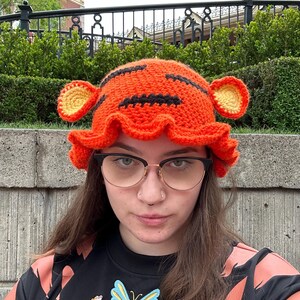 Tiger Crochet Bucket Hat - Etsy