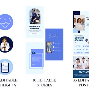 Healthcare Instagram Templates Medical Instagram Templates | Etsy