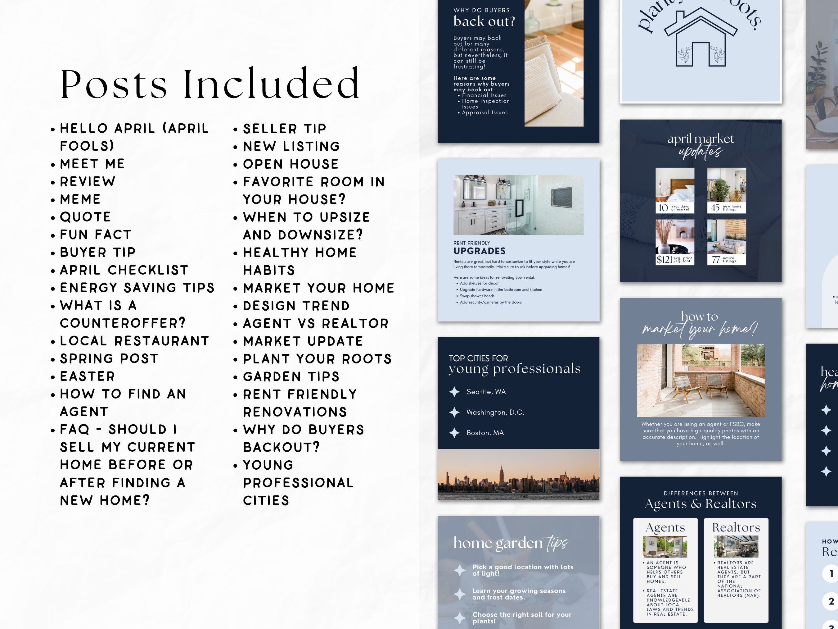 April Real Estate Posts | April Real Estate Marketing | Captions and ...