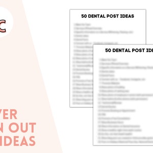 Dental Post Ideas Dentist Clinic Post Ideas Social Media | Etsy
