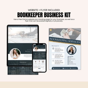 Bookkeeping Business Kit Bundle | Bookkeeper Canva Template | Finance ...