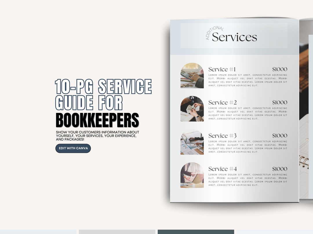 Bookkeeper Proposal | Bookkeeper Service Guide | Bookkeeper Services ...