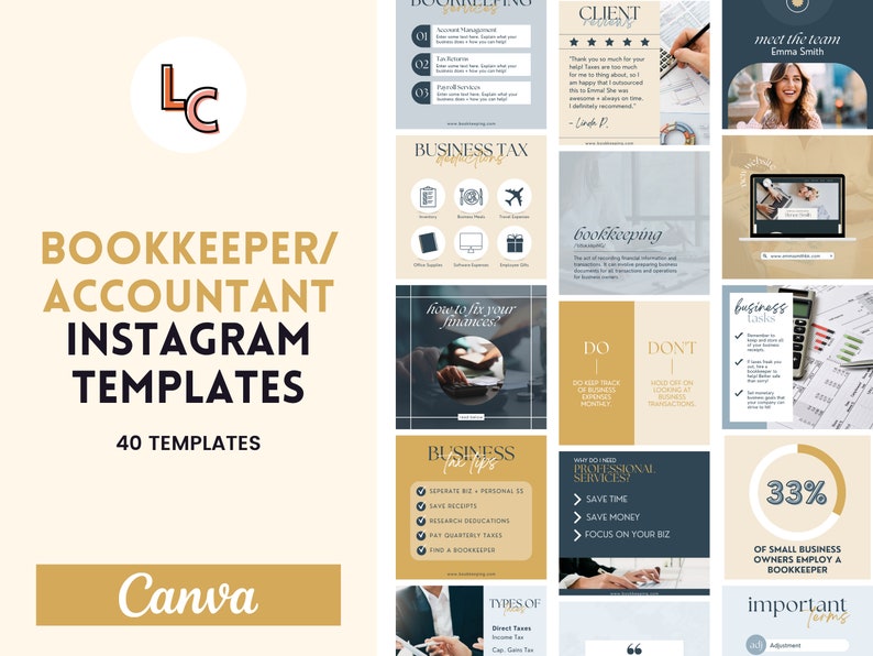 Bookkeeper Social Media Templates Bookkeeping Social Media - Etsy