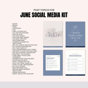 June 2025 Bookkeeping Posts WITH CAPTIONS | June Bookkeeper Marketing ...