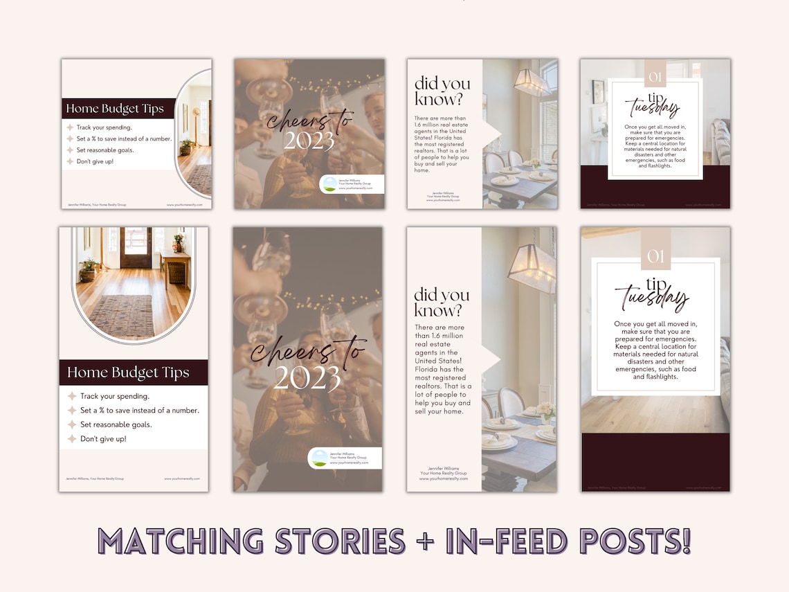 January Real Estate Posts New Year Real Estate Marketing - Etsy