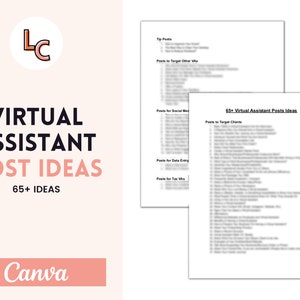 Virtual Assistant Post Ideas Virtual Assistant Content Ideas - Etsy