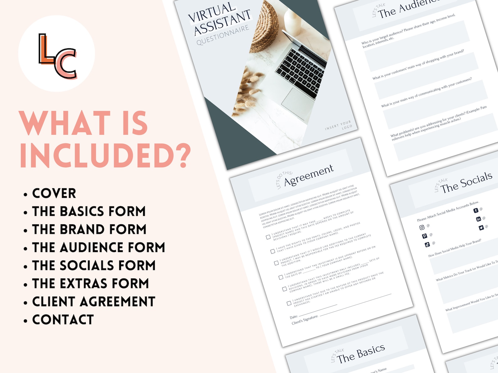 Virtual Assistant Questionnaire | Client Questionnaire | Social Media ...