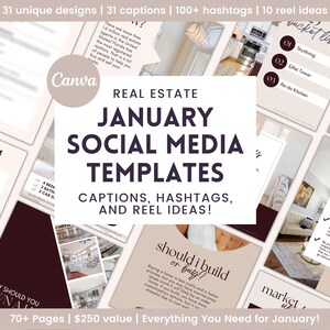 January Real Estate Posts New Year Real Estate Marketing - Etsy