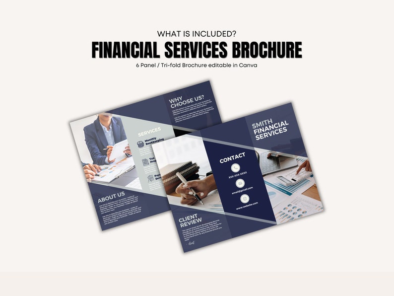 Bookkeeping Canva Brochure | Financial Service Brochure | Finance ...