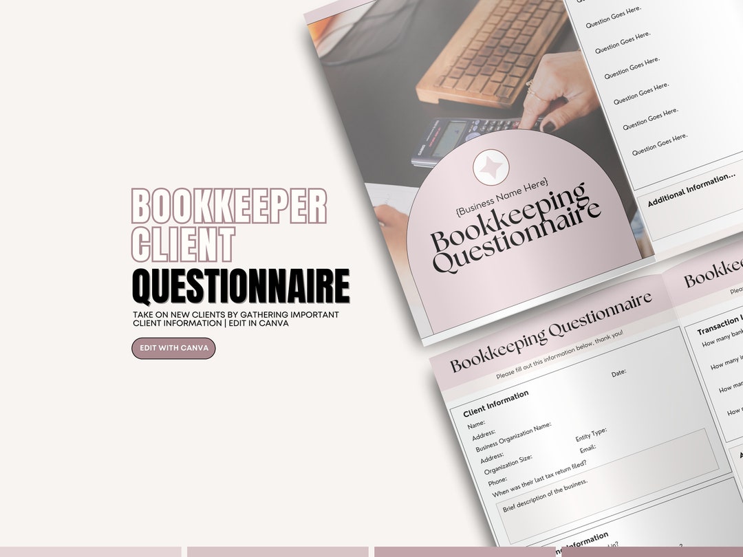 Bookkeeping Client Questionnaire | Client Questionnaire | Accounting ...
