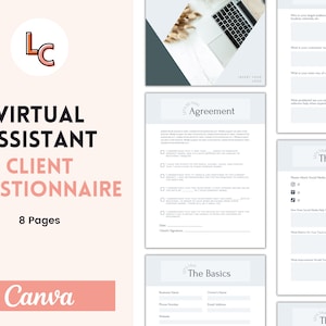 Virtual Assistant Questionnaire | Client Questionnaire | Social Media ...