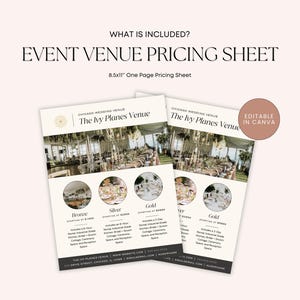Wedding Venue Pricing Guide | Event Venue Price Sheet | Event Rental ...