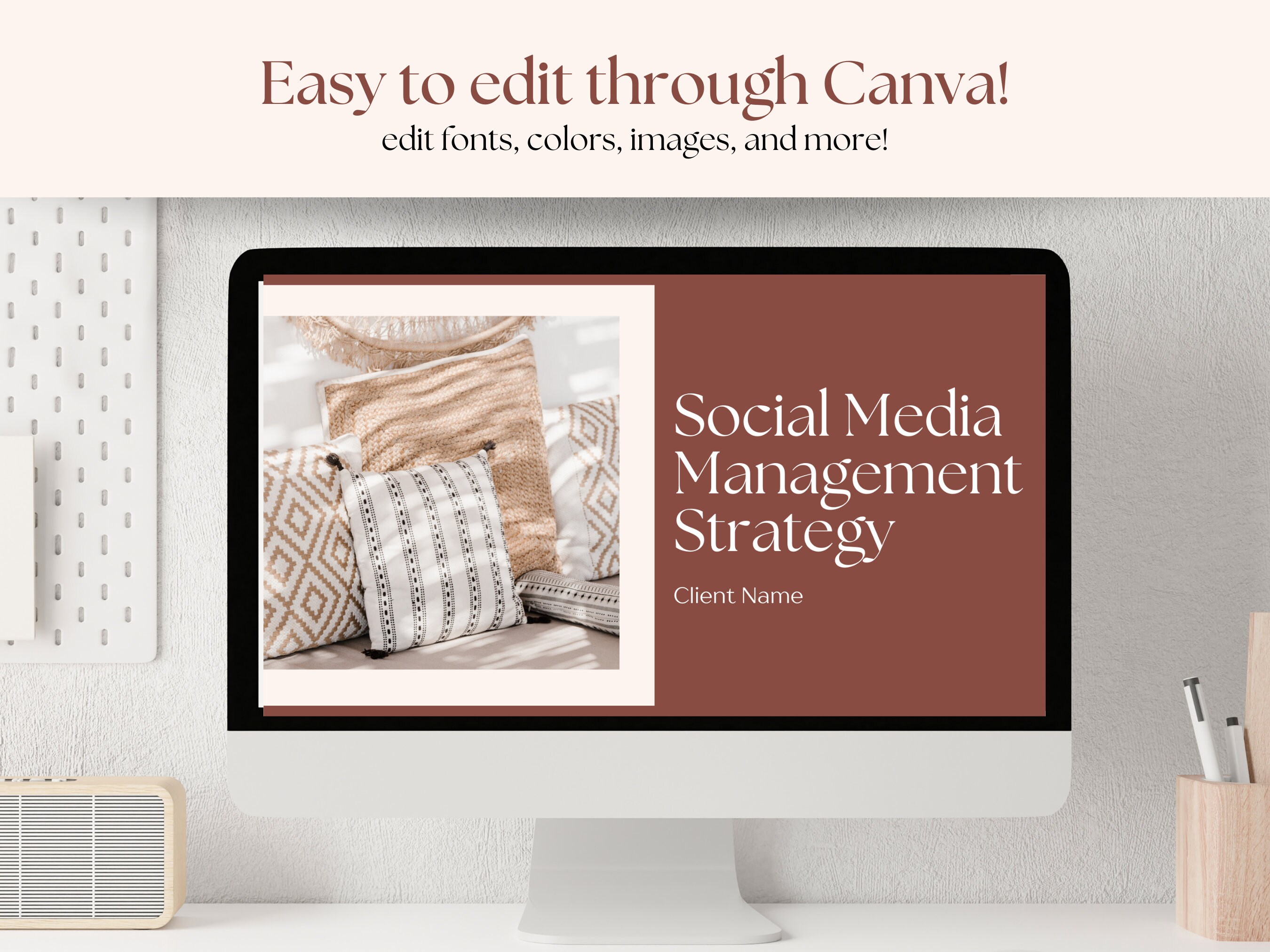 Social Media Manager Strategy Template SMM Strategy Slideshow Social ...