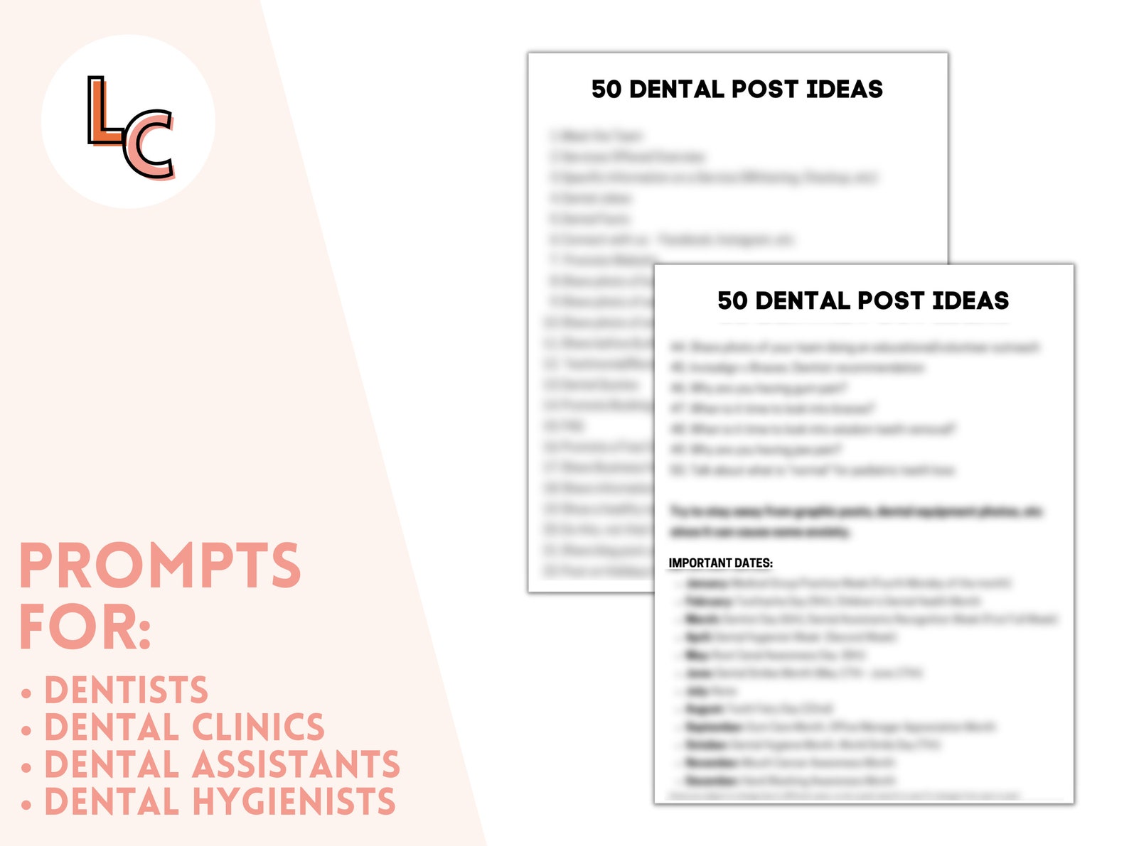 Dental Post Ideas Dentist Clinic Post Ideas Social Media - Etsy