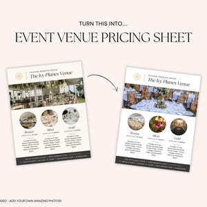 Wedding Venue Pricing Guide | Event Venue Price Sheet | Event Rental ...