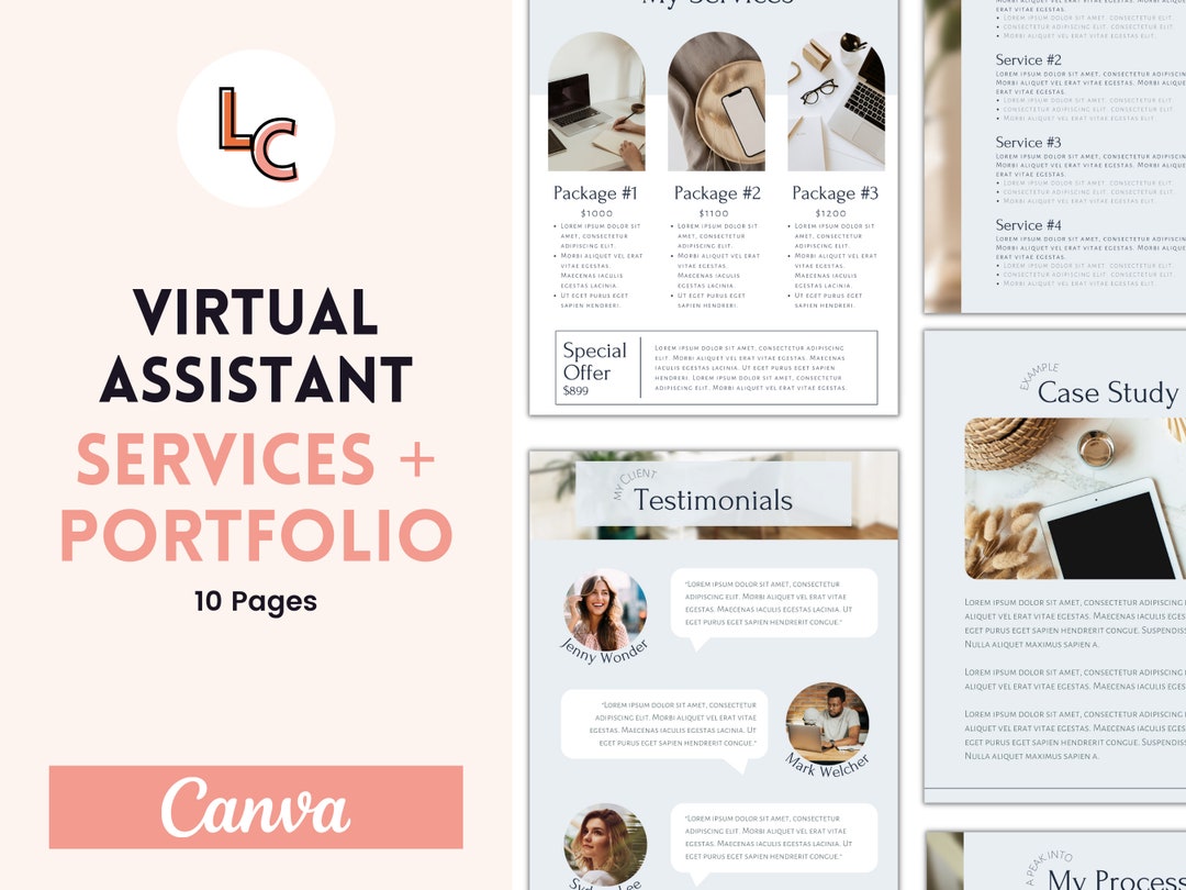 Virtual Assistant Portfolio | Virtual Assistant Proposal | VA Services ...