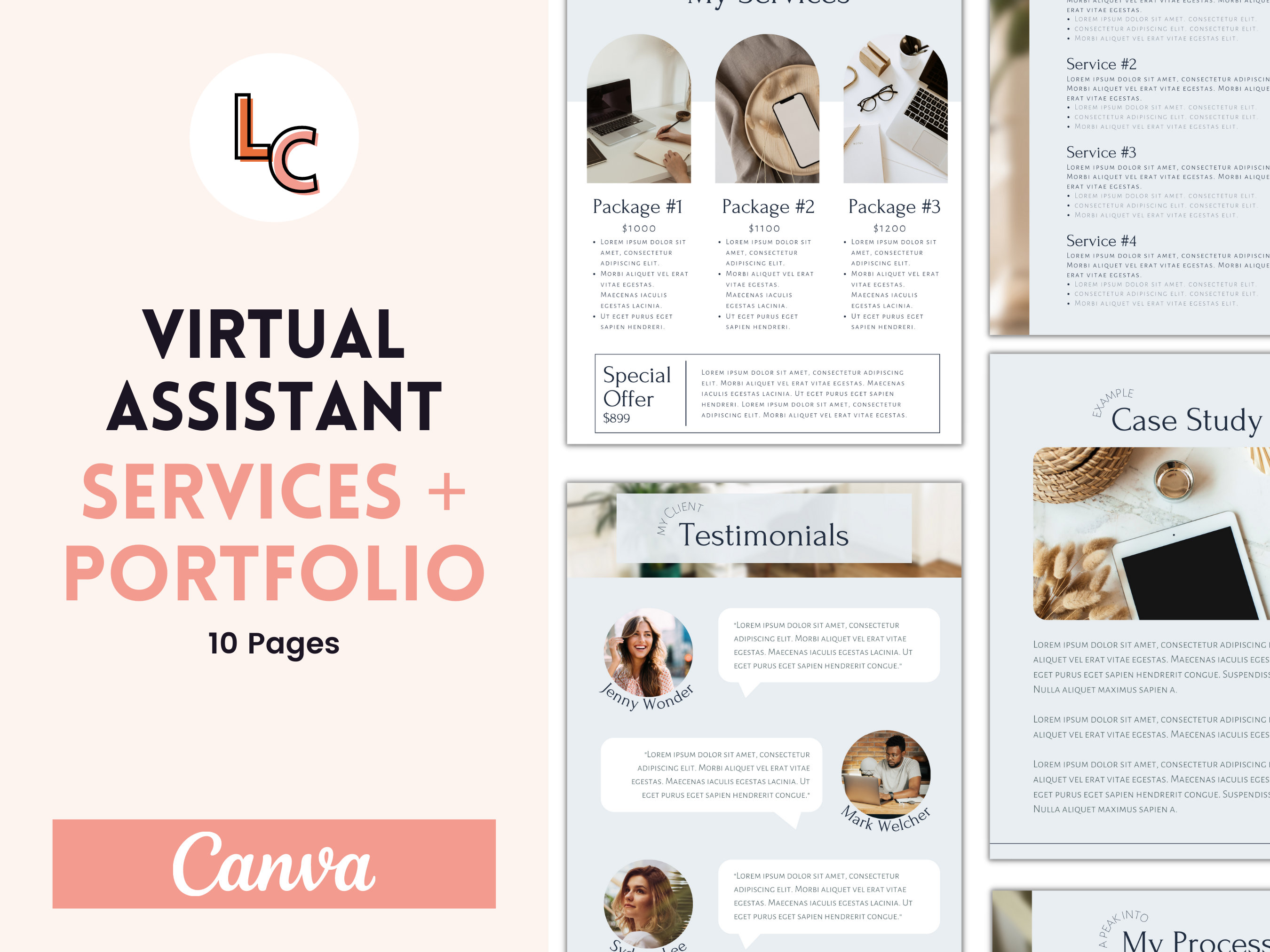 Virtual Assistant Portfolio | Virtual Assistant Proposal | VA Services ...