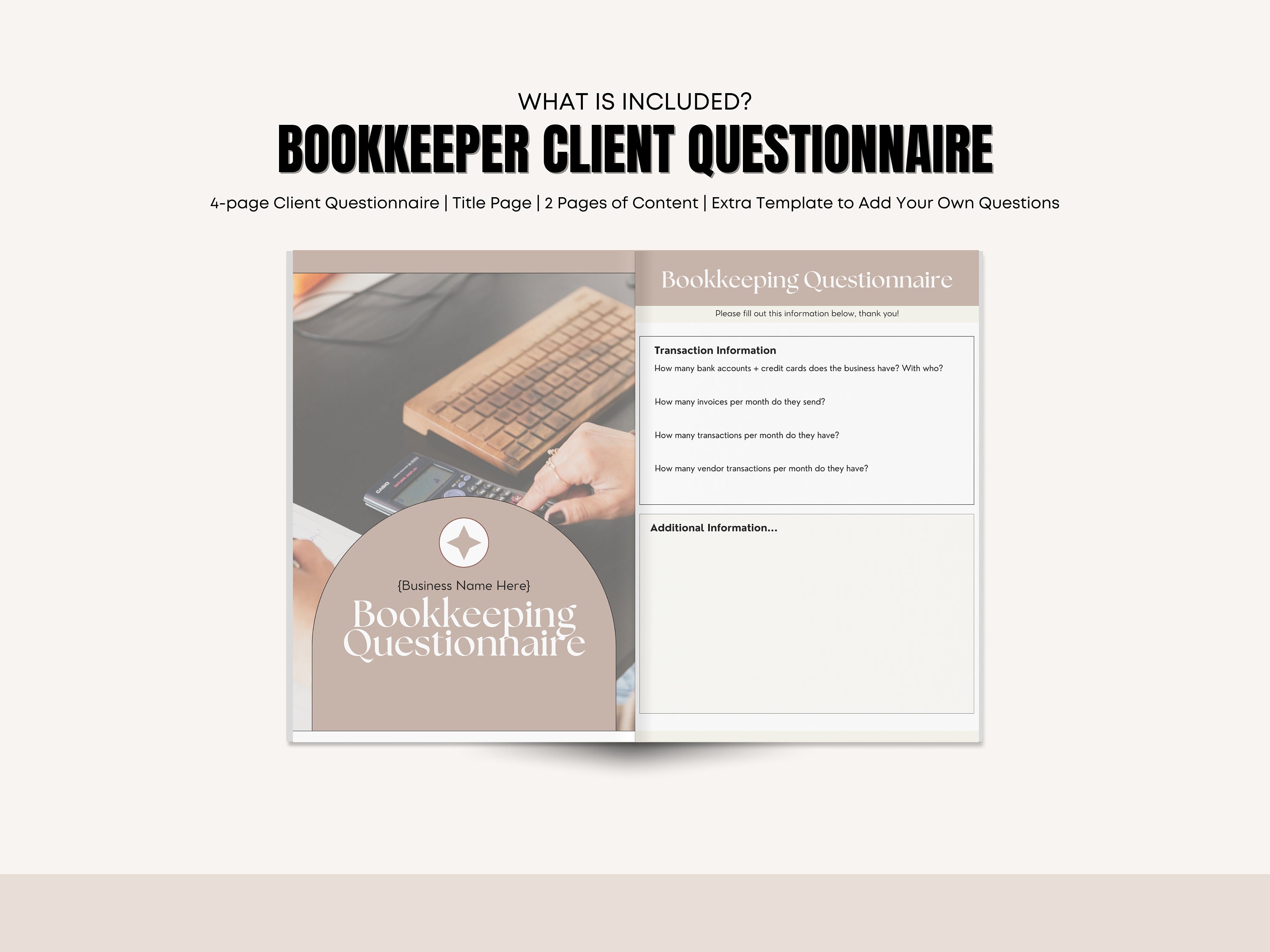Bookkeeping Client Questionnaire | Client Questionnaire | Accounting ...