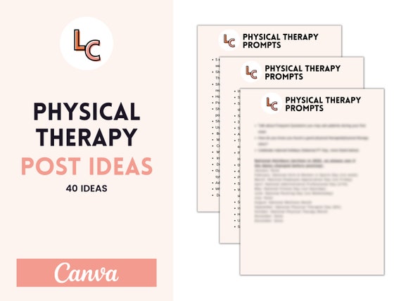 40 Physical Therapy Post Ideas Physical Therapy Clinic - Etsy