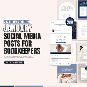 January 2025 Bookkeeping Posts WITH CAPTIONS | January Bookkeeper ...