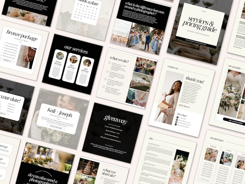 Modern Wedding Content Creator Kit Wedding Content Creator Social Media ...