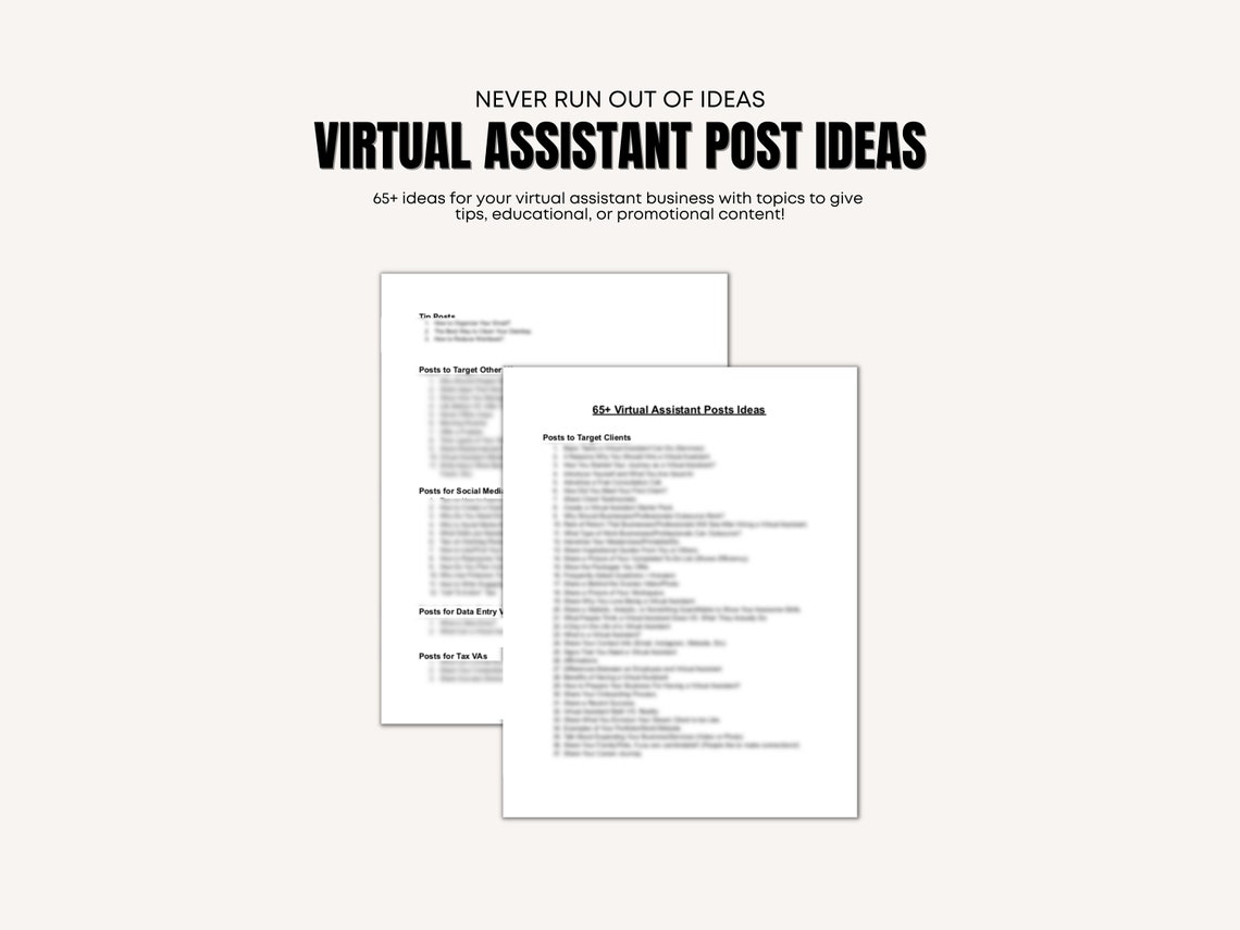 Virtual Assistant Post Ideas | Virtual Assistant Content Ideas ...