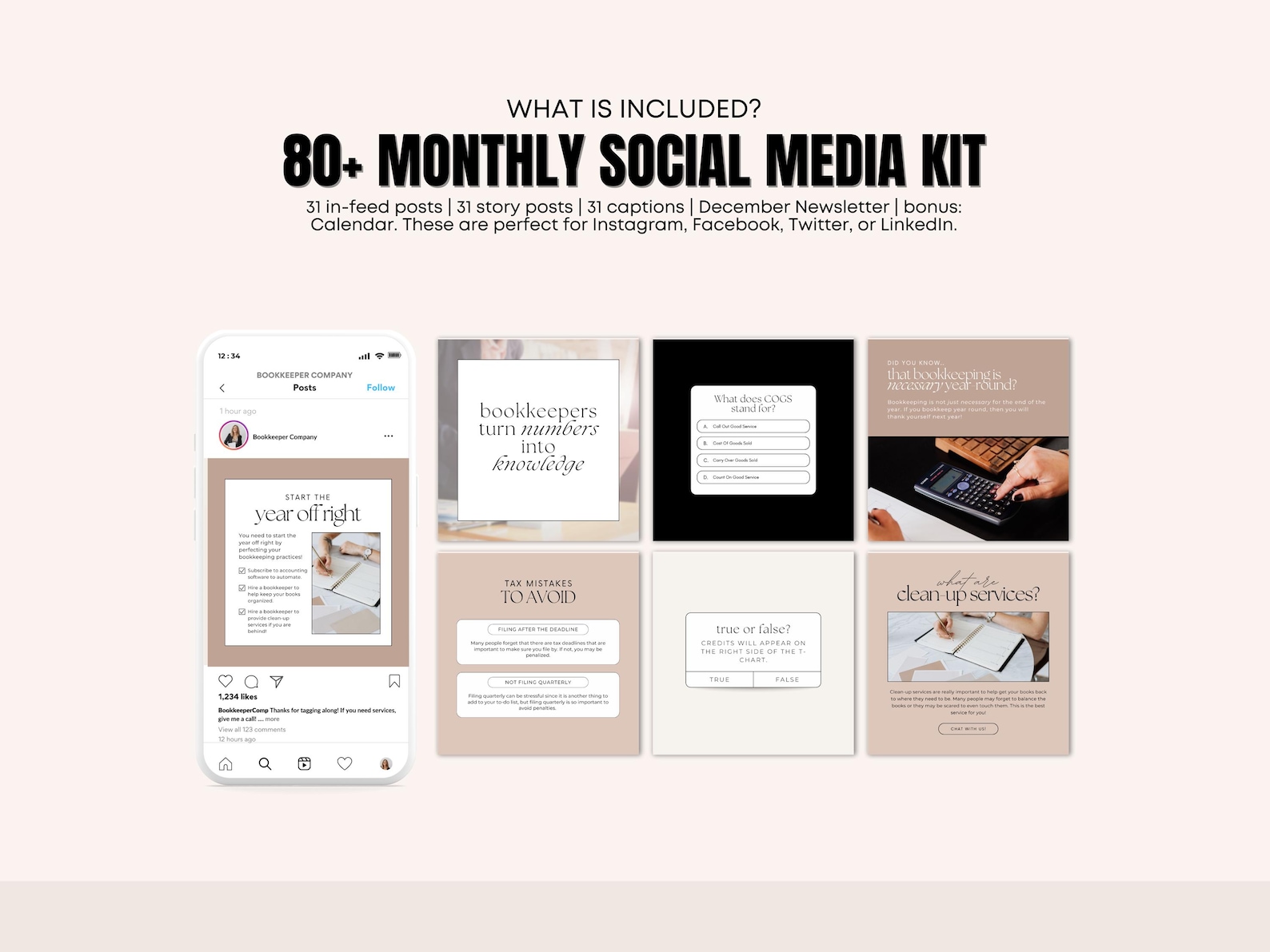 December 2024 Bookkeeping Posts WITH CAPTIONS | December Bookkeeper ...