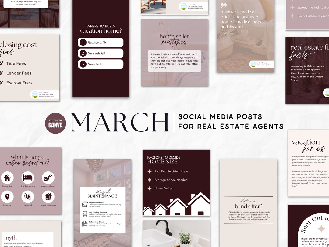 March Real Estate Posts | March Real Estate Marketing | Captions and ...