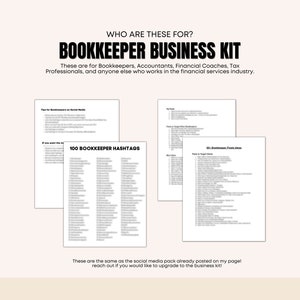 Bookkeeping Business Kit Bundle | Bookkeeper Canva Template | Finance ...