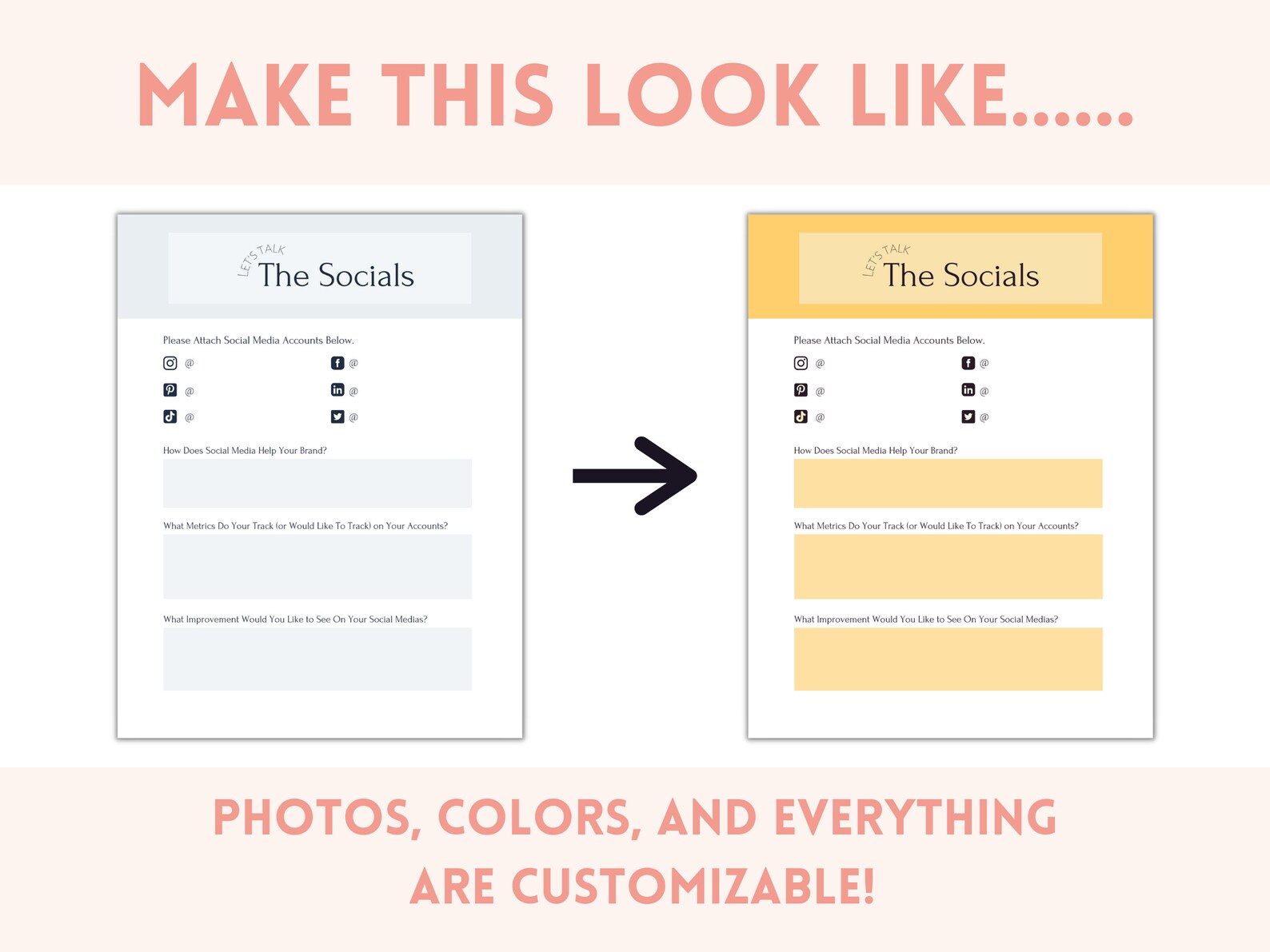 Virtual Assistant Questionnaire | Client Questionnaire | Social Media ...