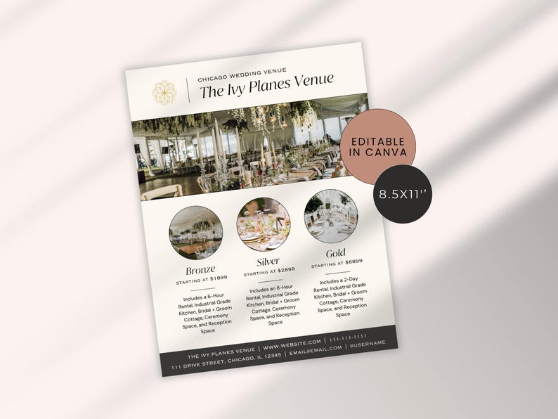 Wedding Venue Pricing Guide | Event Venue Price Sheet | Event Rental ...