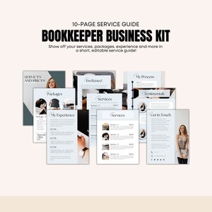 Bookkeeping Business Kit Bundle | Bookkeeper Canva Template | Finance ...