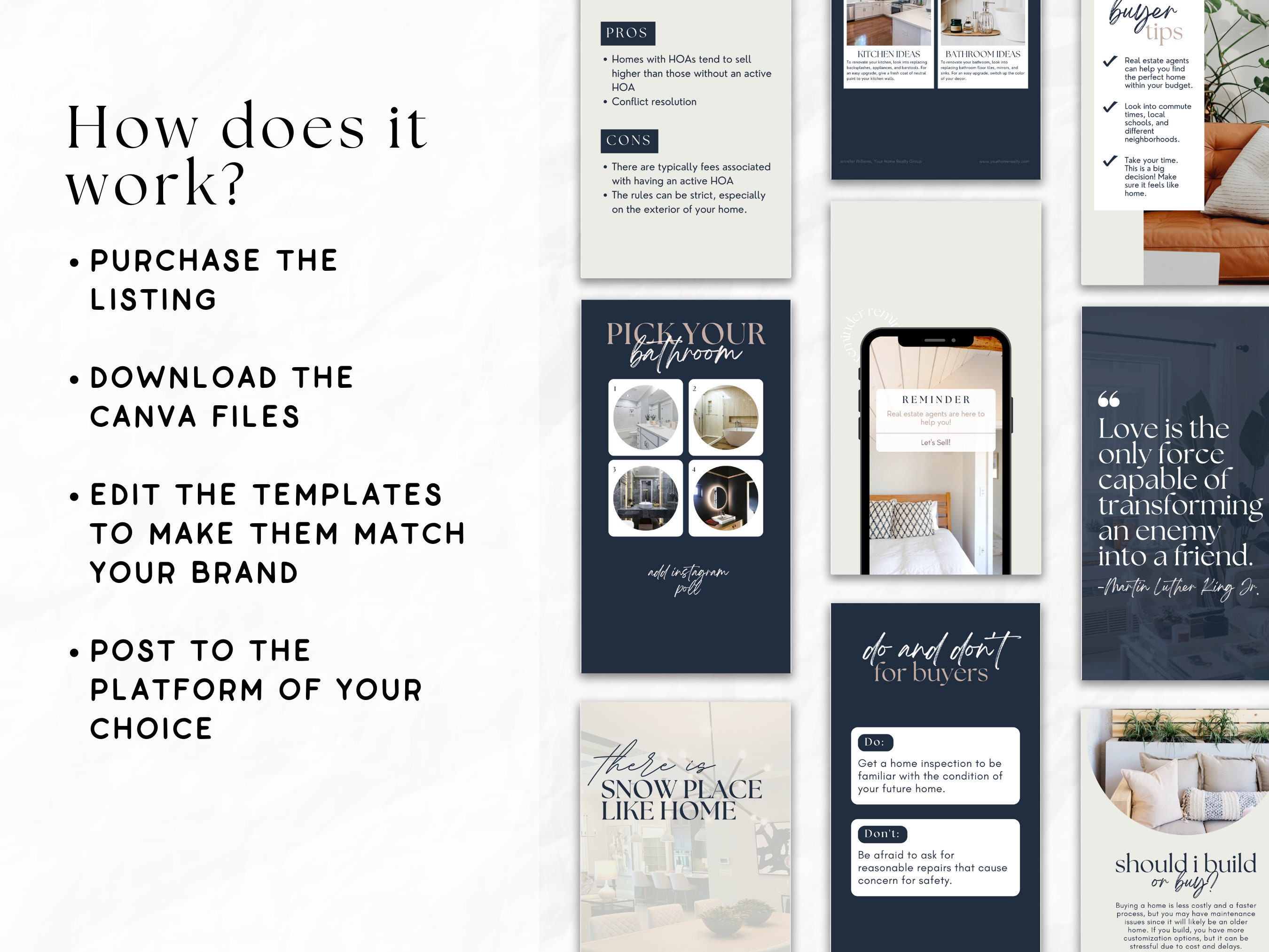 Blue January Real Estate Posts | New Year Real Estate Marketing ...