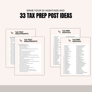 Black and White Tax Preparer Social Media Templates | Tax Prep Post ...