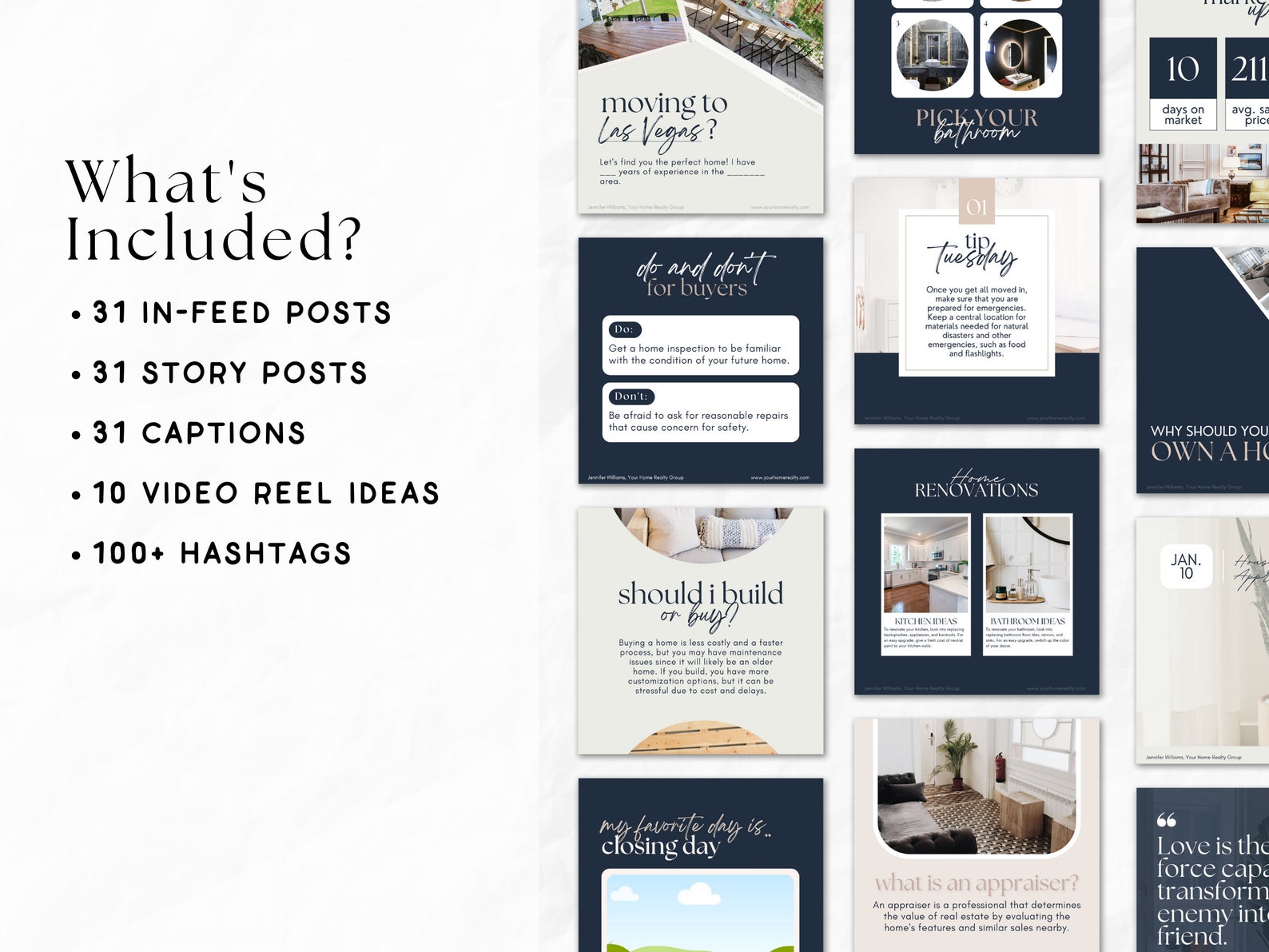 Blue January Real Estate Posts | New Year Real Estate Marketing ...