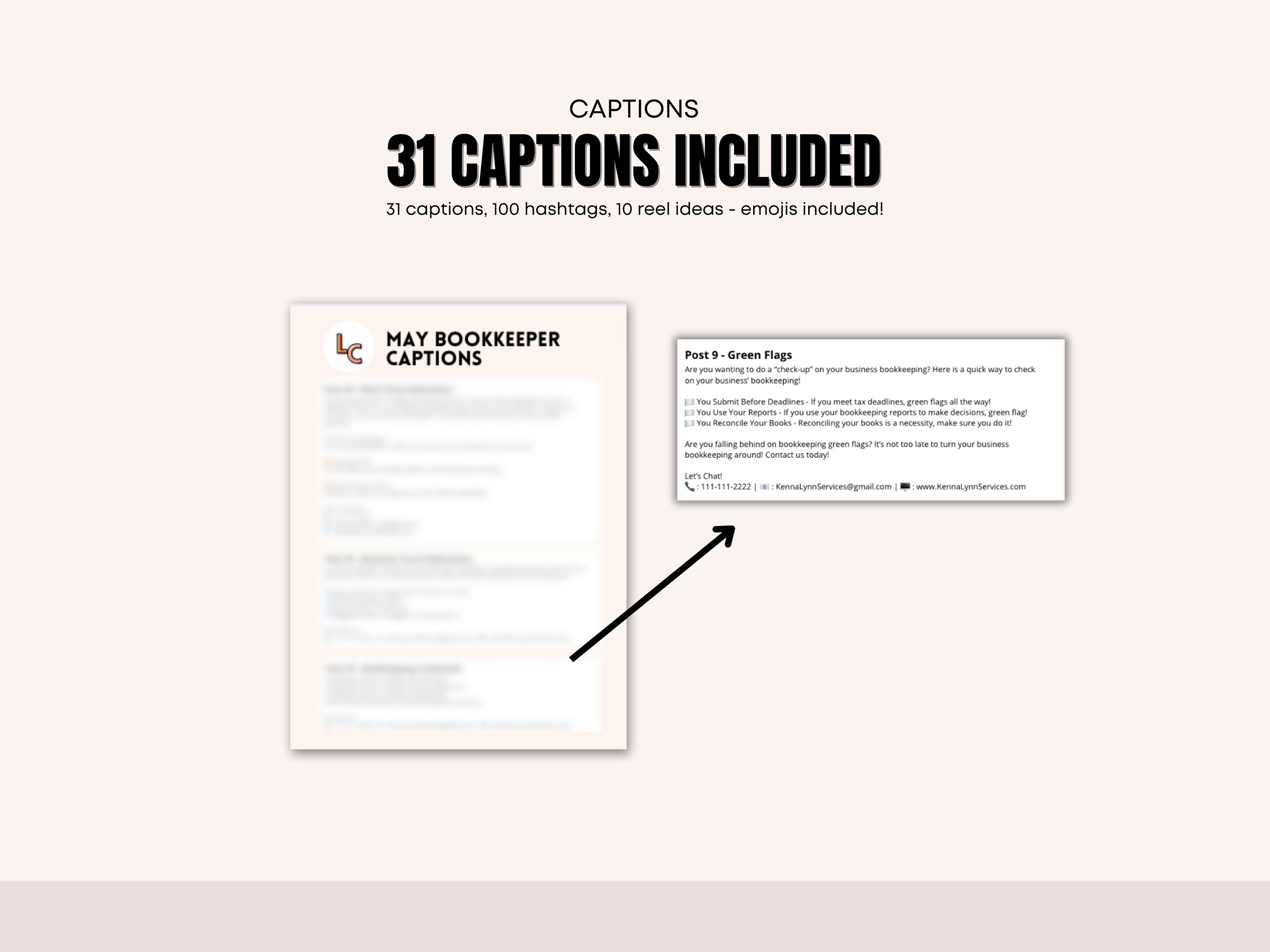 May 2024 Bookkeeping Posts May Bookkeeper Marketing Captions and ...