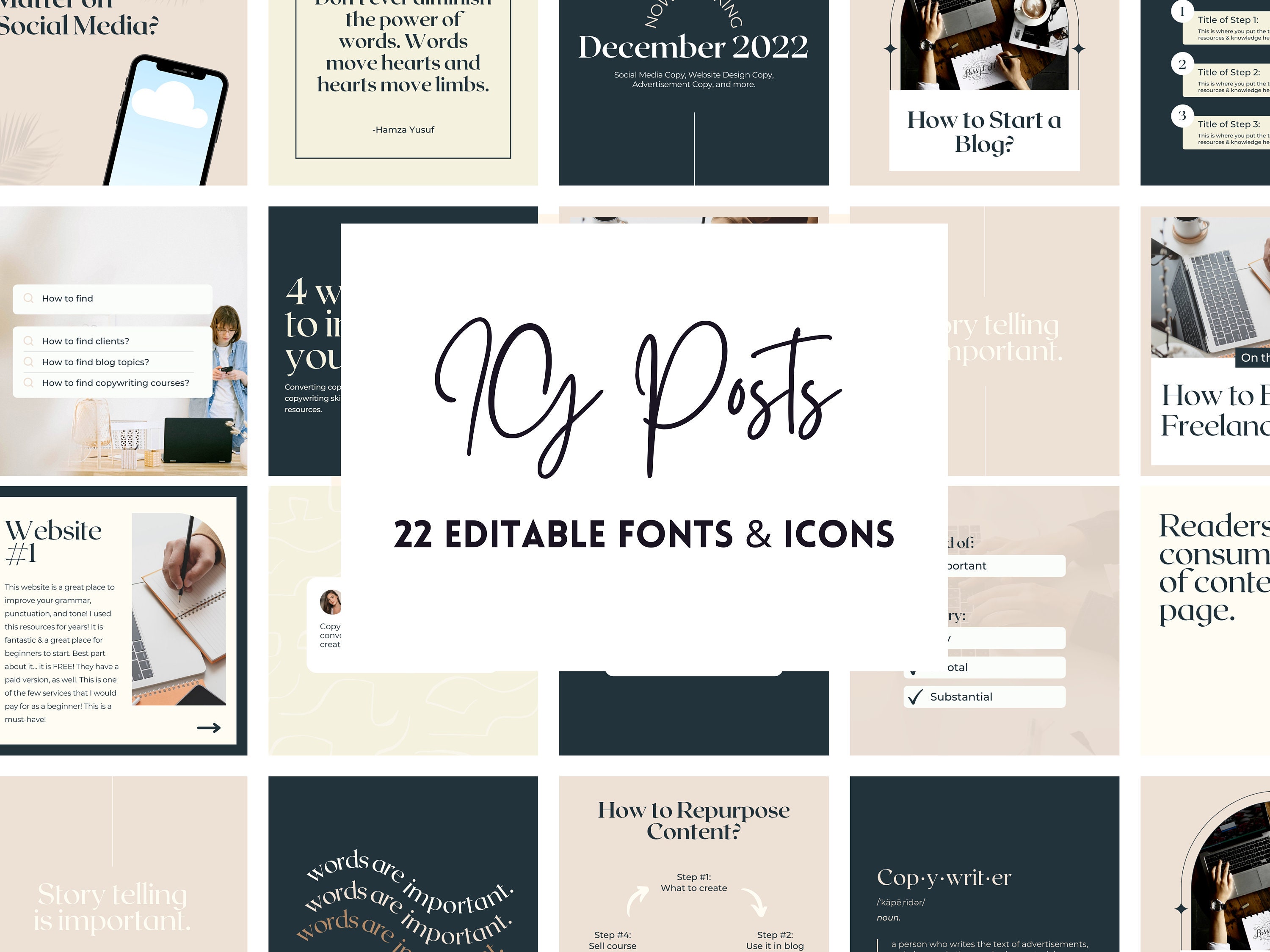 Social Media Posts for Copywriters Copywriting Social Media - Etsy