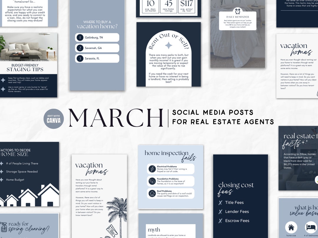 March Real Estate Posts | March Real Estate Marketing | Captions and ...