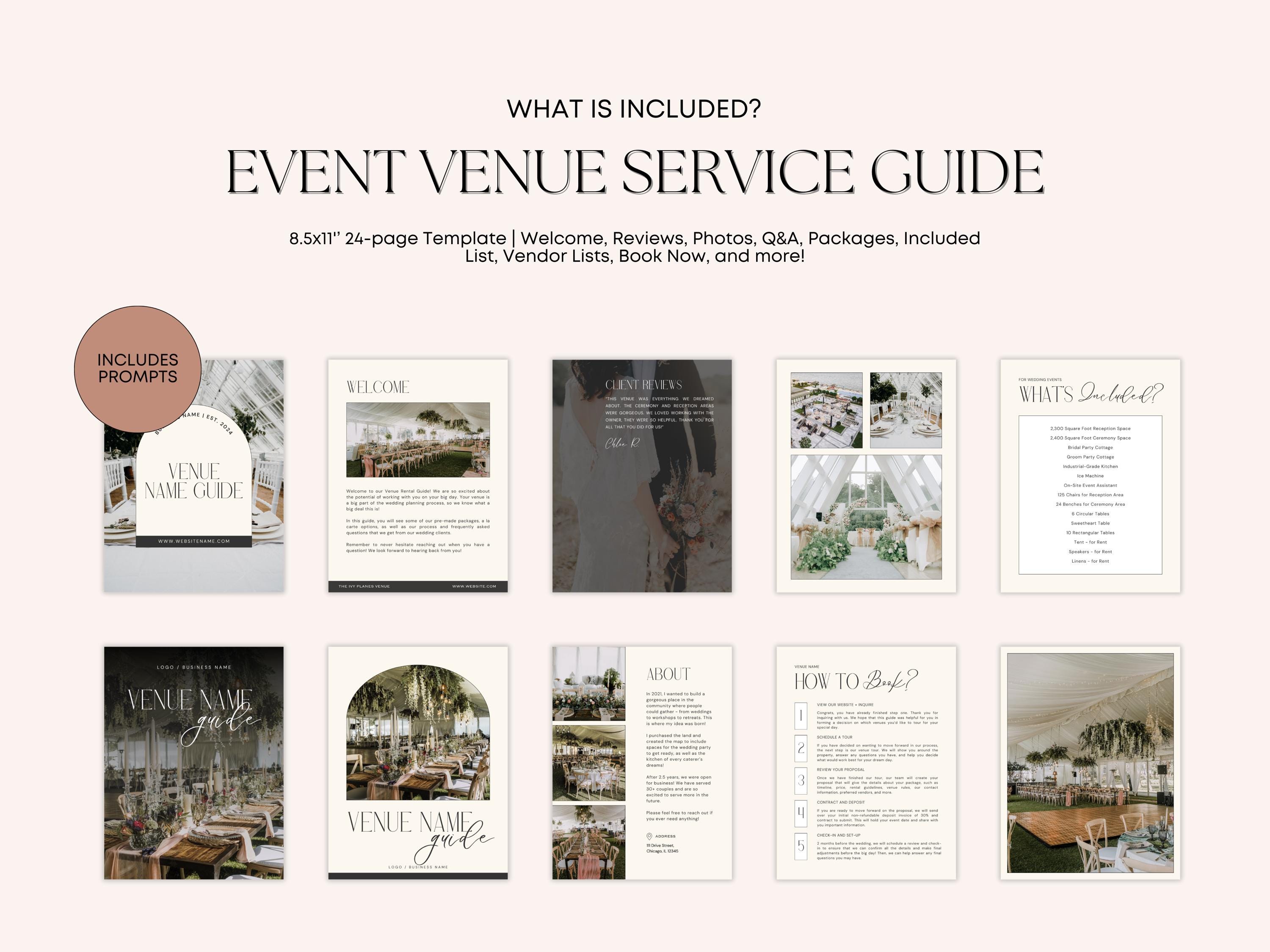 Event Venue Service Guide | Event Venue Pricing Guide | Wedding Venue ...