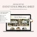 Wedding Venue Pricing Guide | Event Venue Price Sheet | Event Rental ...
