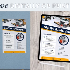 Snow Removal Flyer | Snow Removal Services | Snow Plow Company | Snow ...