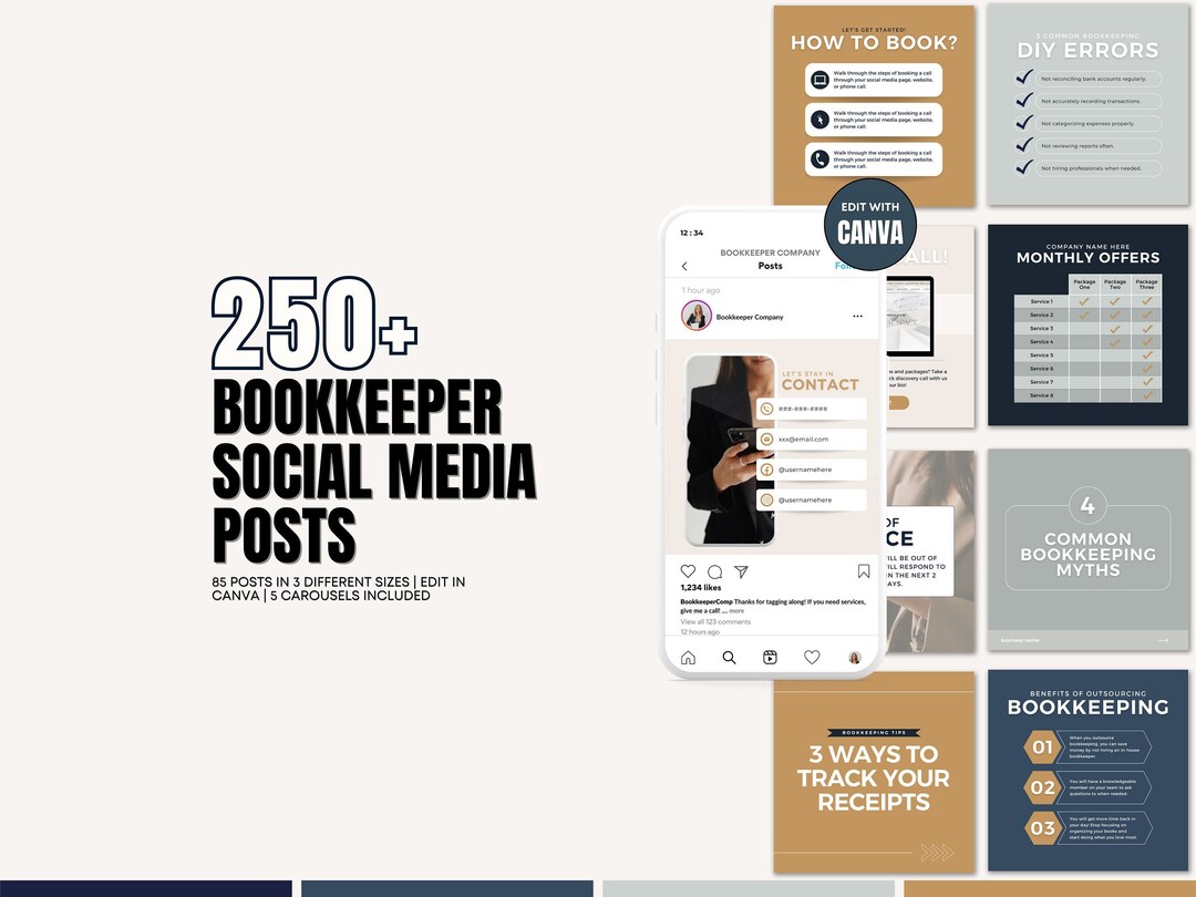 250+ Bookkeeper Social Media Templates | Bookkeeping Social Media ...