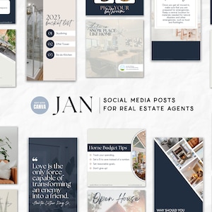 Blue January Real Estate Posts | New Year Real Estate Marketing ...