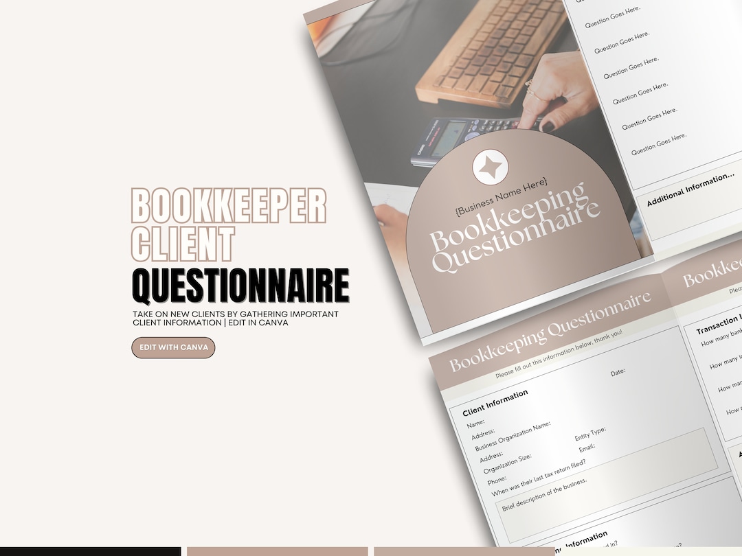 Bookkeeping Client Questionnaire | Client Questionnaire | Accounting ...