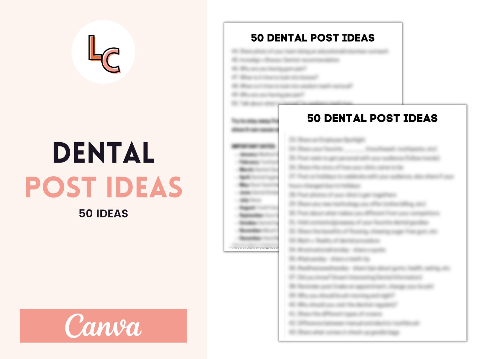 Dental Post Ideas Dentist Clinic Post Ideas Social Media - Etsy